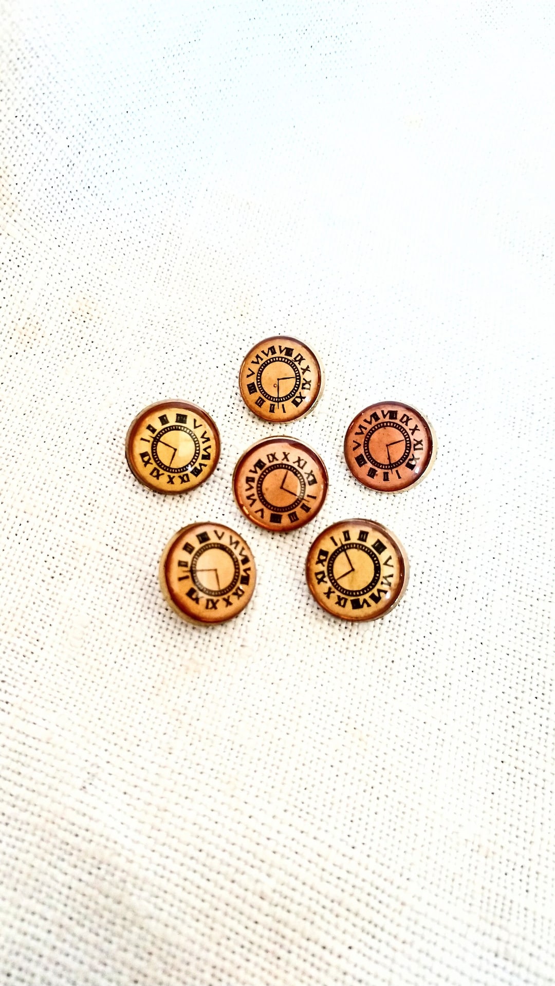 Six Clock Face Plastic Shank Buttons 12mm 1/2 Sewing Supply - Etsy