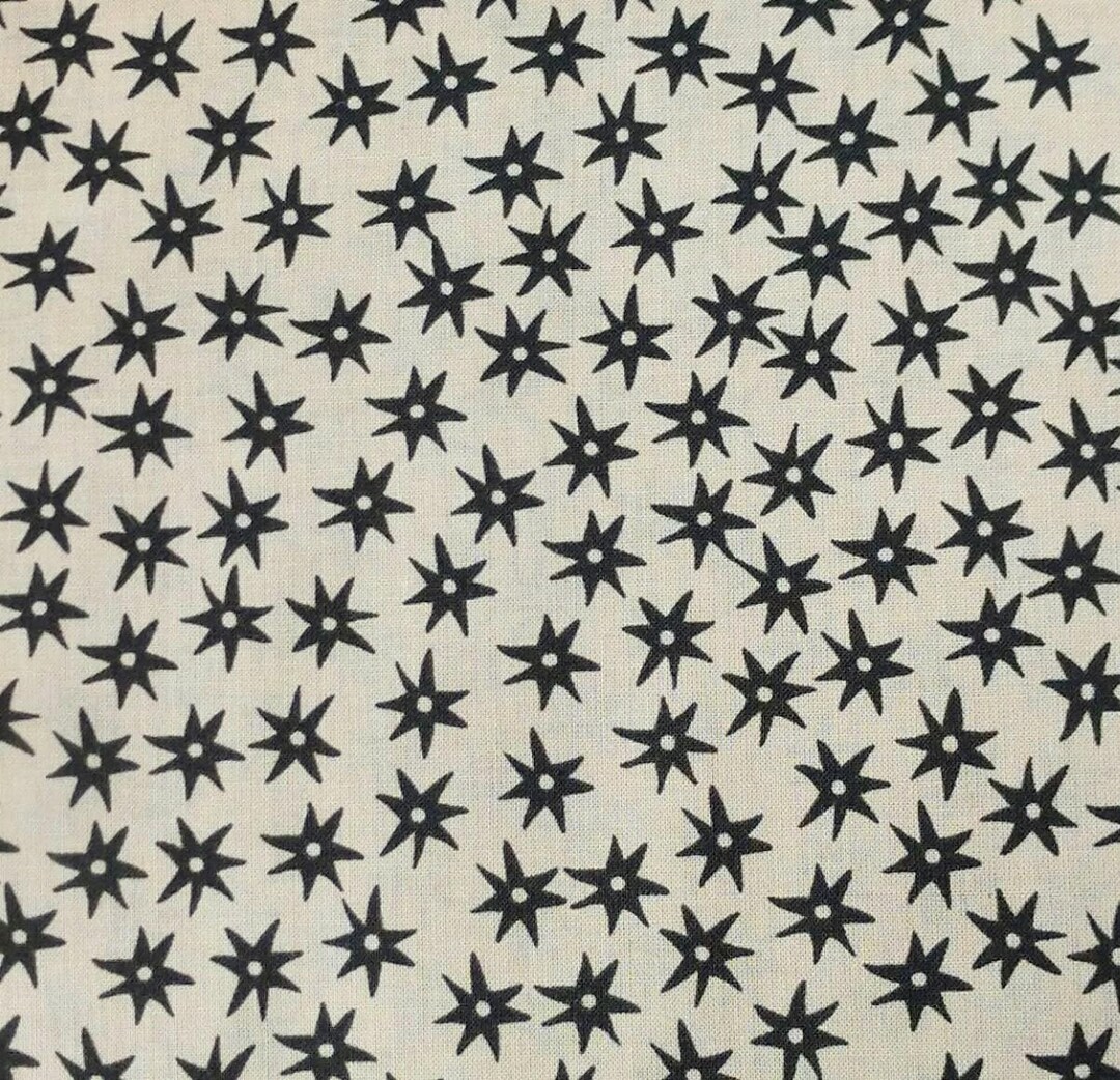 Inky Stars Lecien Inkwell Quilt Fabric Charcoal Taupe 100% Cotton by ...