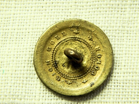 Rich Gold Color Back Mark Button 22mm 7 8 Collector Button Etsy