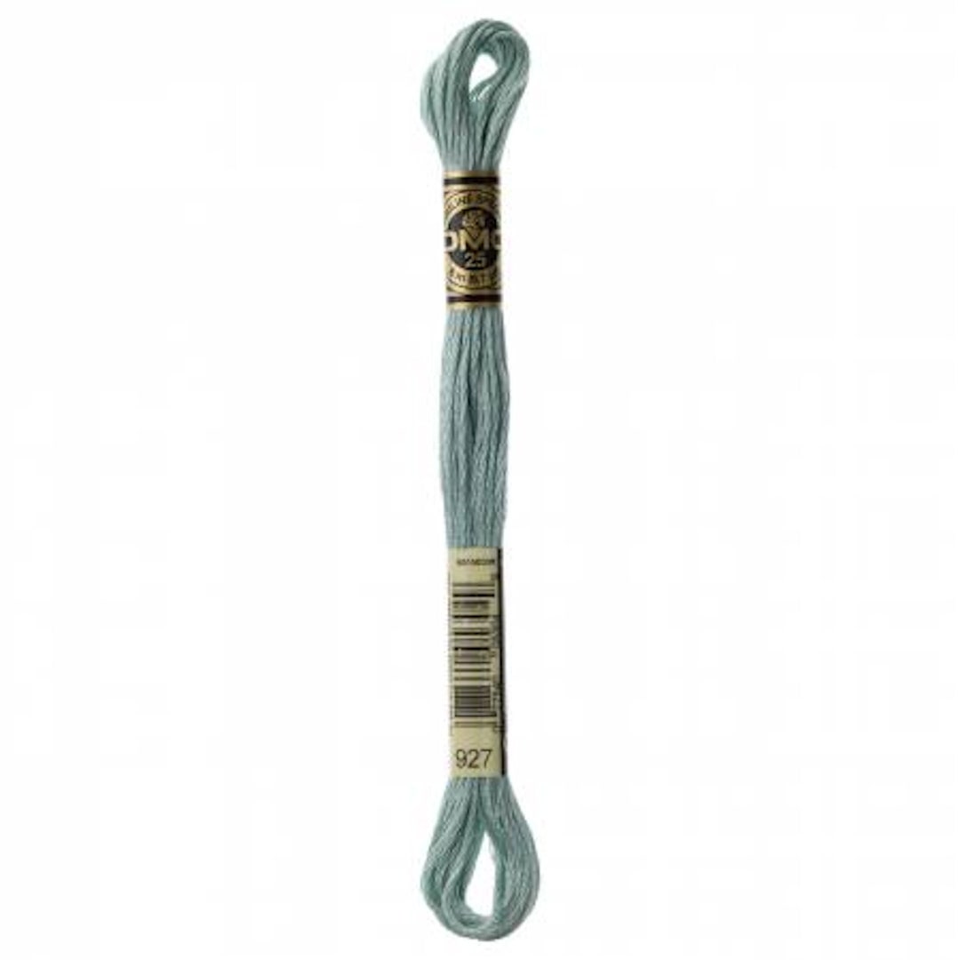 DMC 927 Light Grey Green Six Strand Embroidery Floss 117 100% Cotton 8. ...