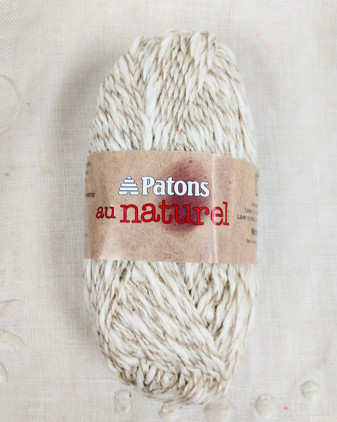 Patons Au Naturel Yarn Cotton Wool Linen Blend 102 Yards 50 Grams by ...