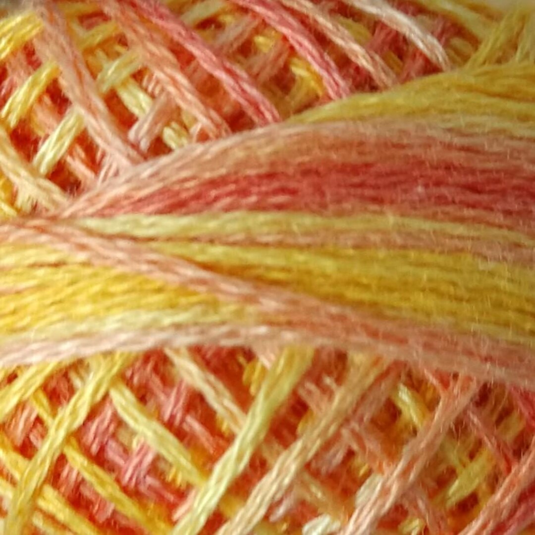 Orange Blossom Valdani Three Strand Hand Dyed Floss V1 Sunny Orange ...