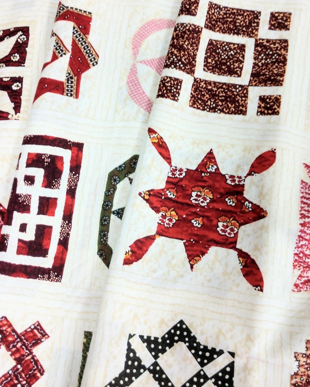 Windham Cheater Cloth 100% Cotton Quilt Fabric Bennington Museum Three ...