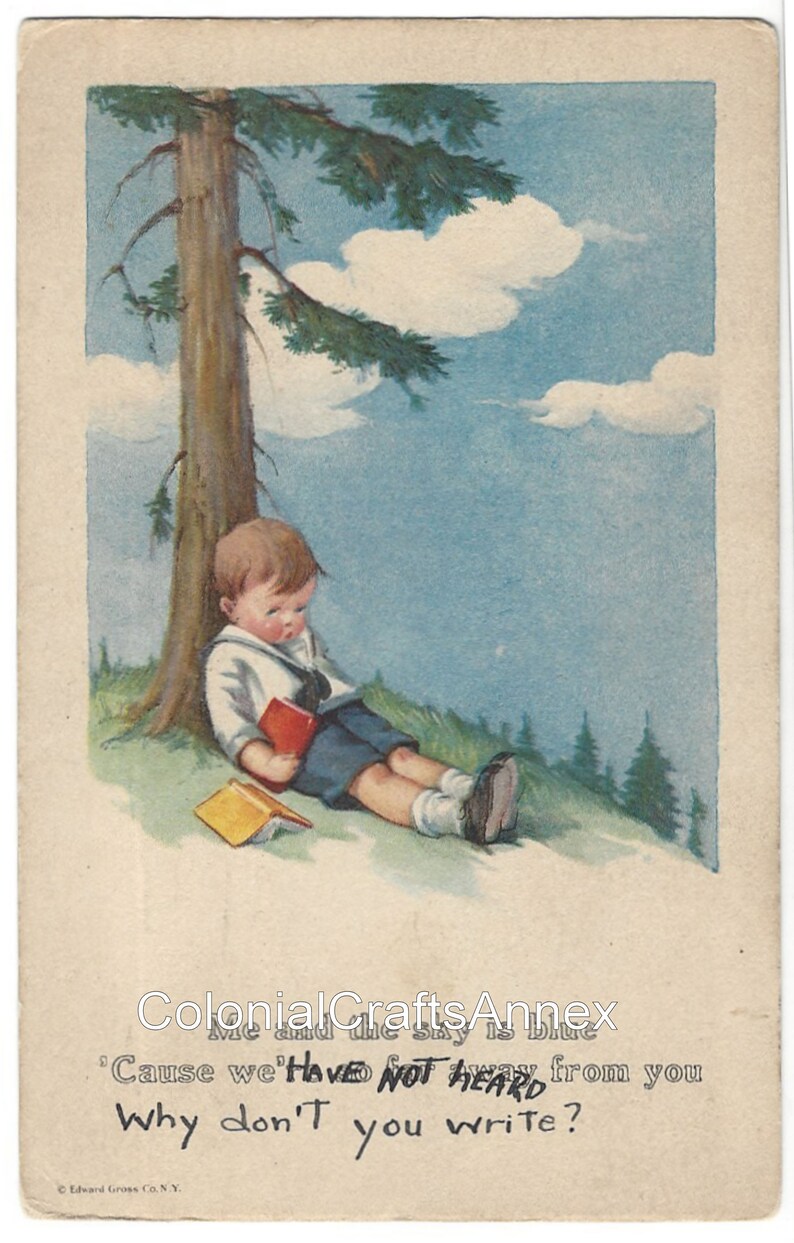 Why Don't You Write Comic Postcard No 457 Edward Gross - Etsy