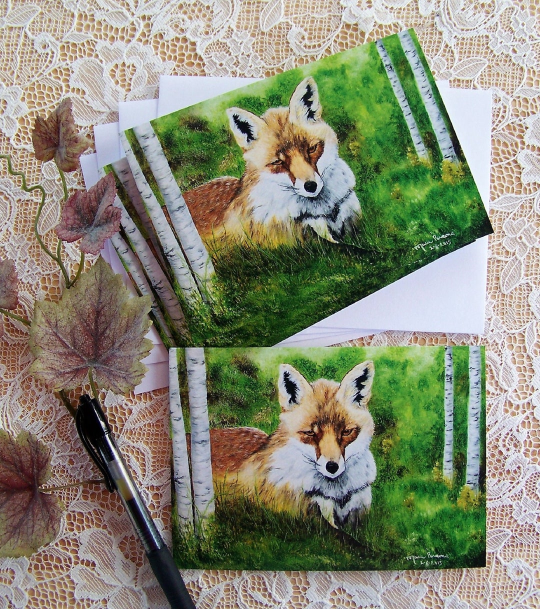 Fox Note Cards, Fox Stationary, Wildlife Cards, A Set of 4 Cards - Etsy