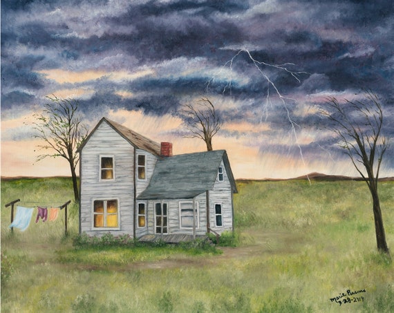 Old Farmhouse Painting