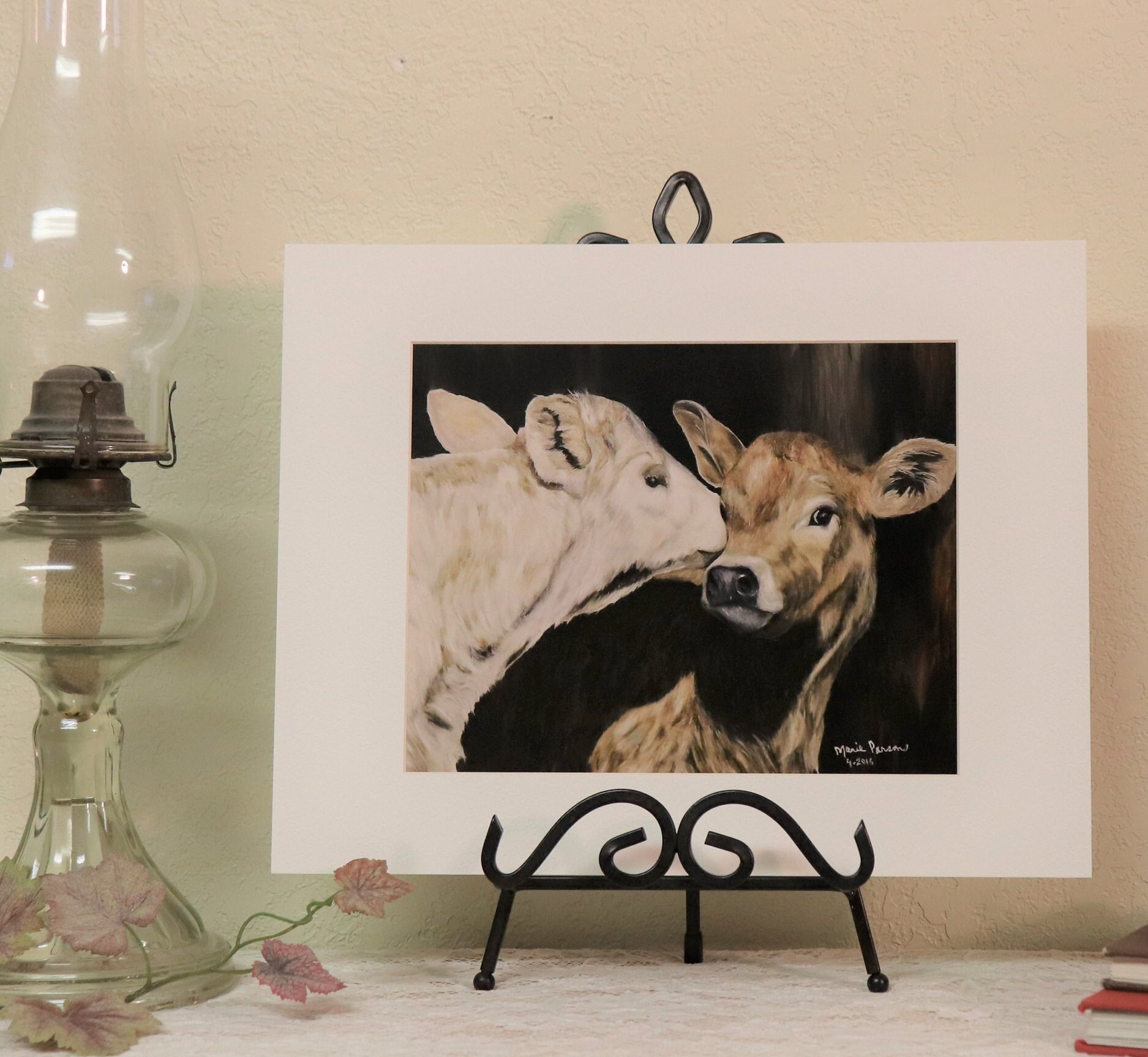 Cow Art Print Western Art Print Matted and Signed Art Print - Etsy