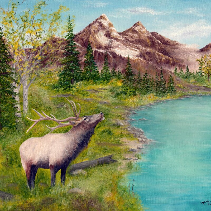 Elk Painting - Etsy