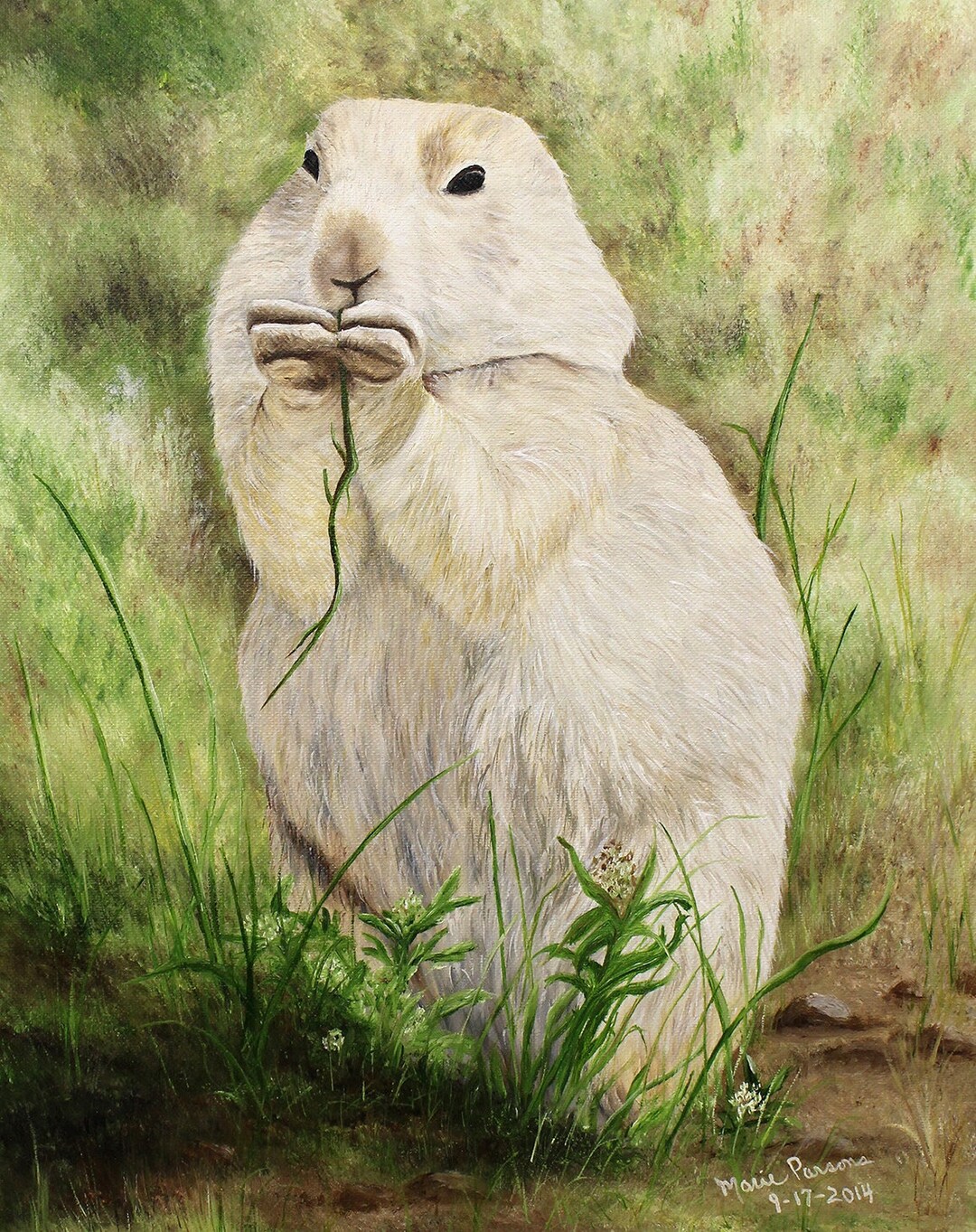 Prairie Dog Painting, Wildlife Painting, Original Oil Painting on ...