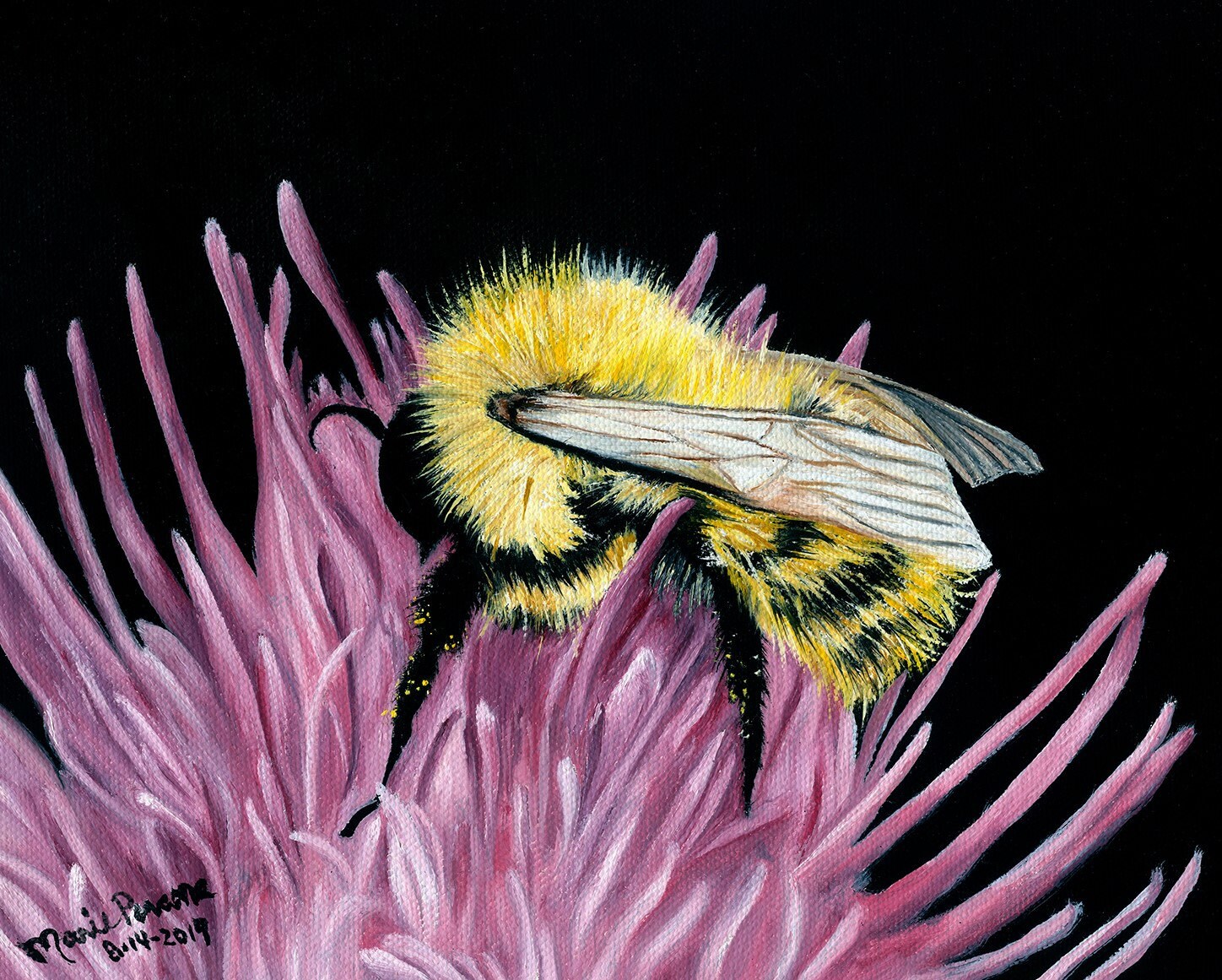Bumble Bee Art Print Bee Art Print Matted and Signed Art - Etsy