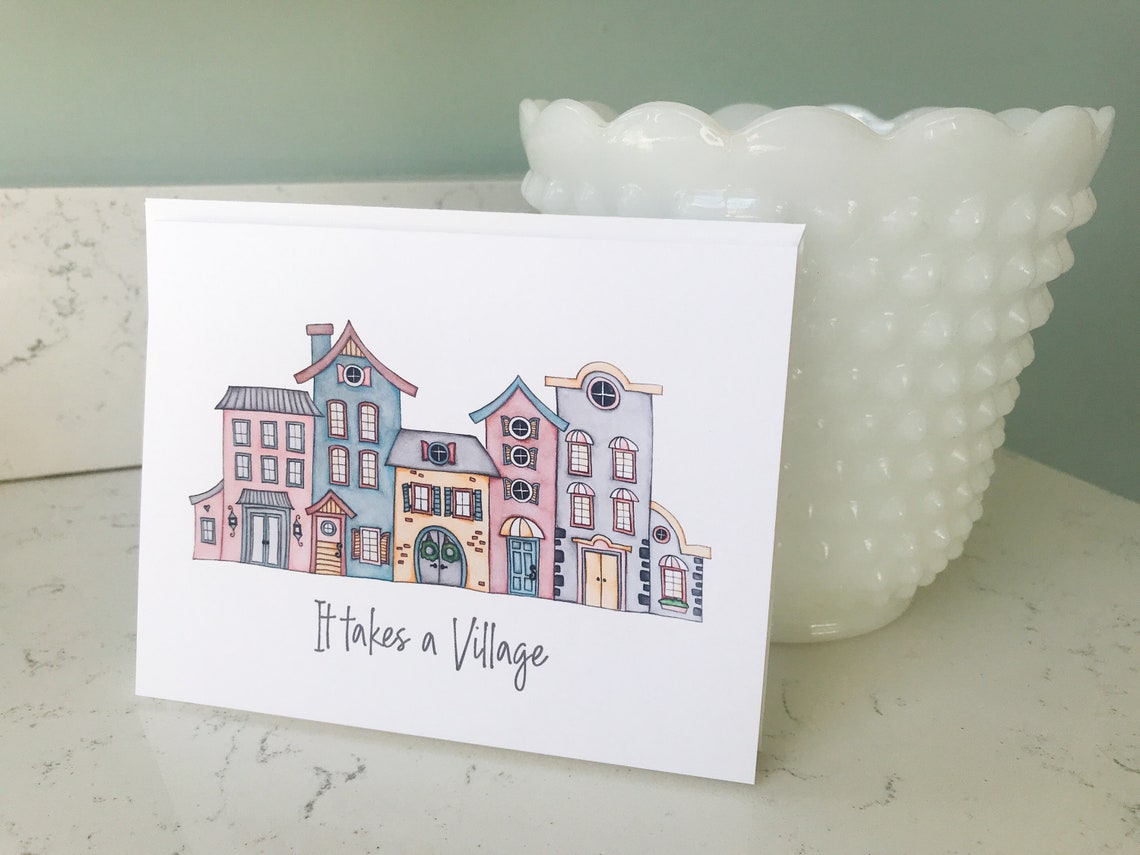 Notecard It takes a village | Etsy