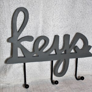 KEYS Decorative Wooden Sign, Wooden Key Rack Sign, KEYS Wooden ...