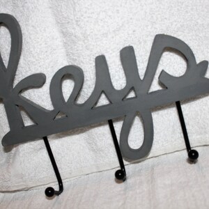 KEYS Decorative Wooden Sign, Wooden Key Rack Sign, KEYS Wooden ...