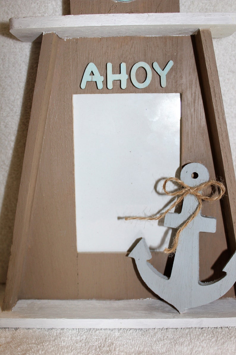 Lighthouse Nautical Picture Frame, Lighthouse and Anchor Nautical Beach ...