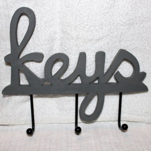 KEYS Decorative Wooden Sign, Wooden Key Rack Sign, KEYS Wooden ...