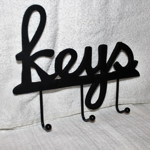 KEYS Decorative Wooden Sign, Wooden Key Rack Sign, KEYS Wooden ...