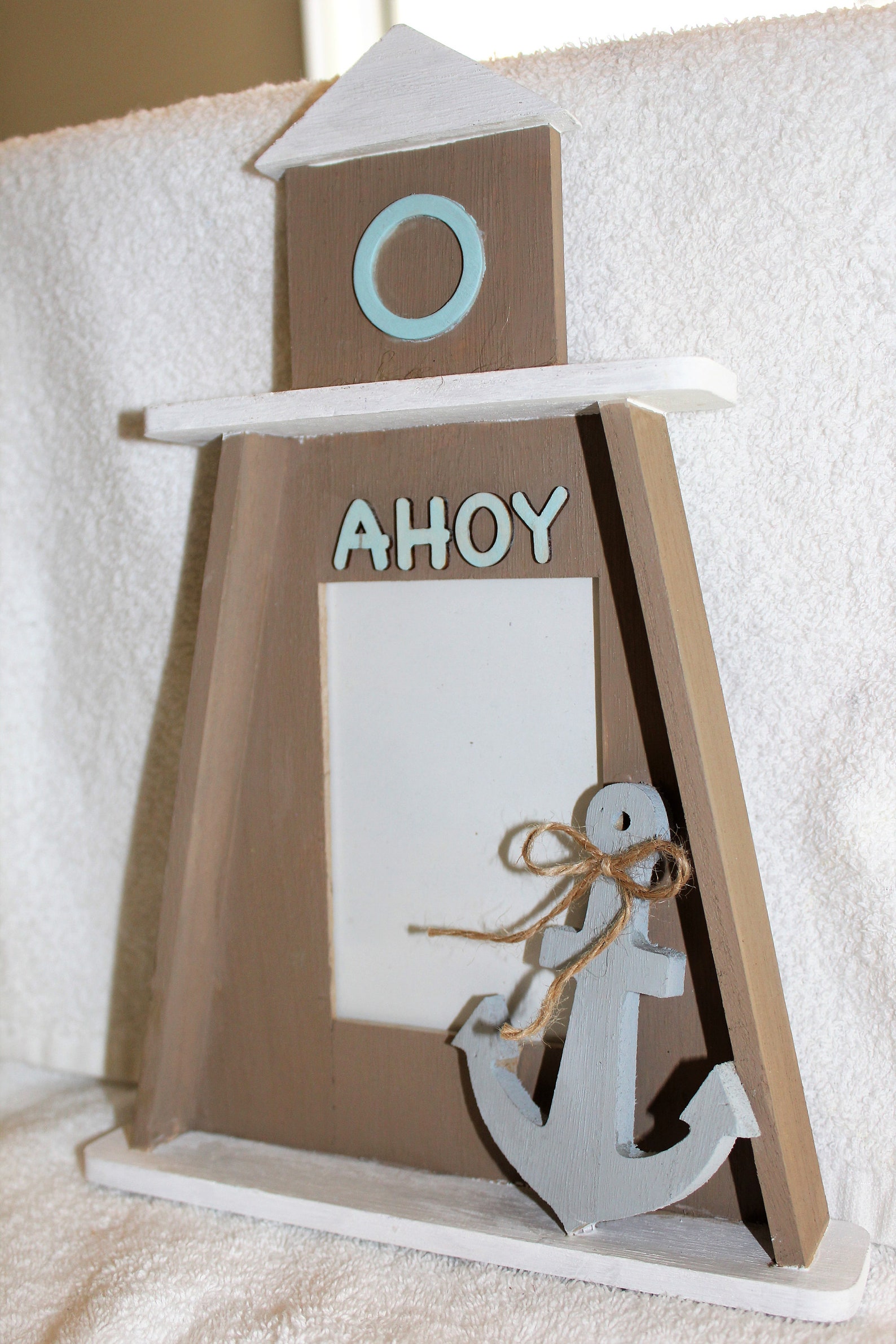 Lighthouse Nautical Picture Frame Lighthouse and Anchor - Etsy