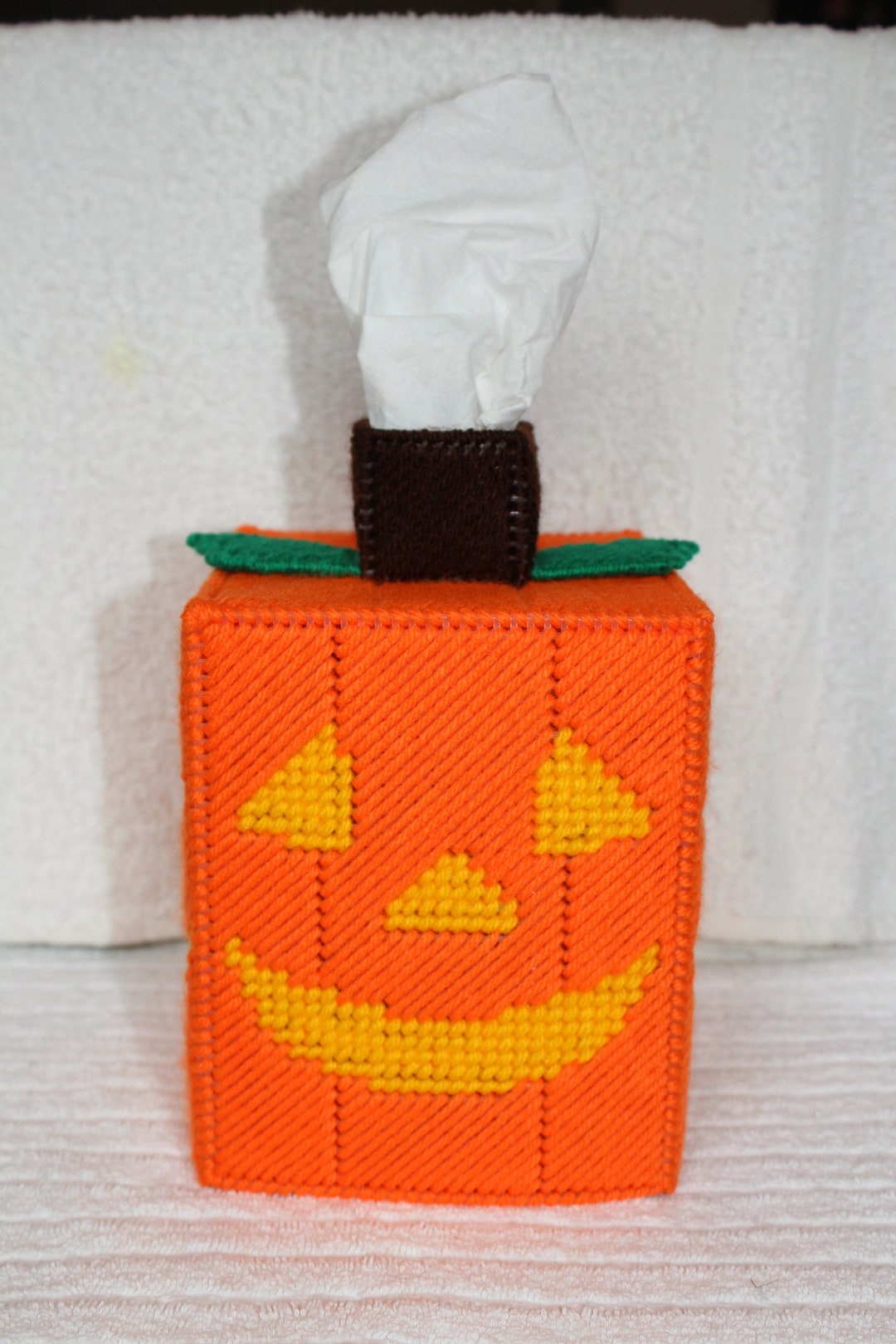 Jolly Jack-o-lantern Tissue Box Cover - Etsy