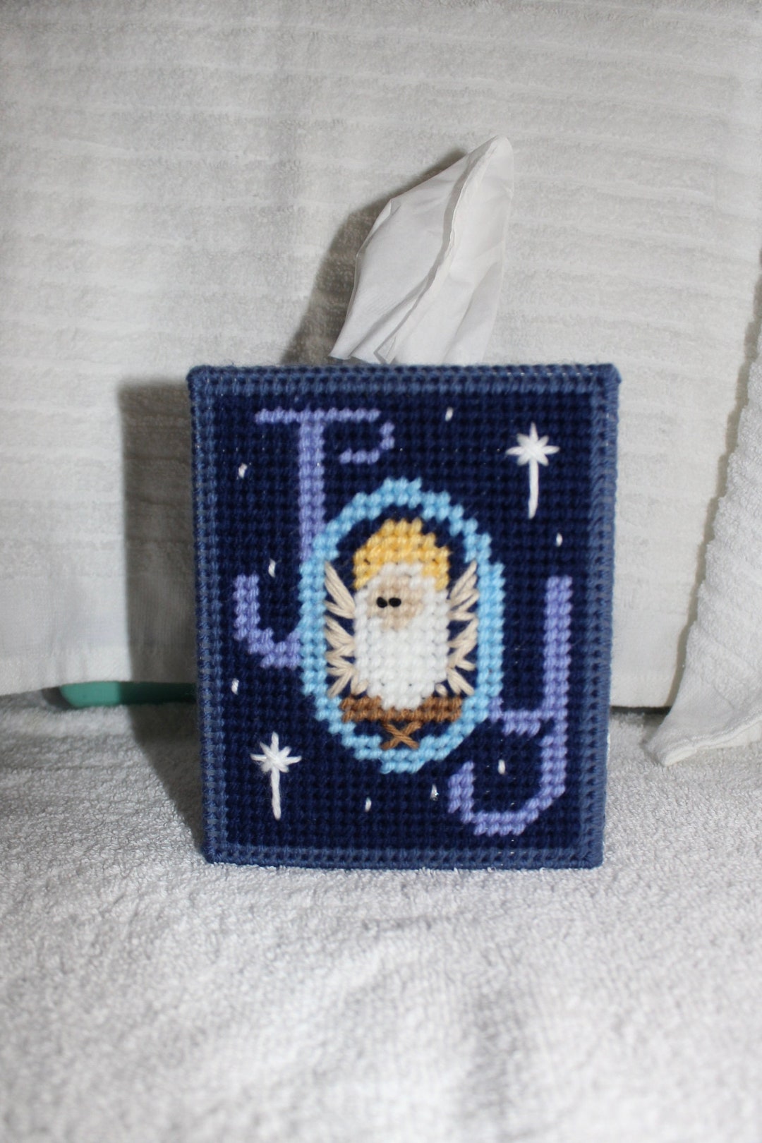 Holiday Joy Tissue Box Cover - Etsy