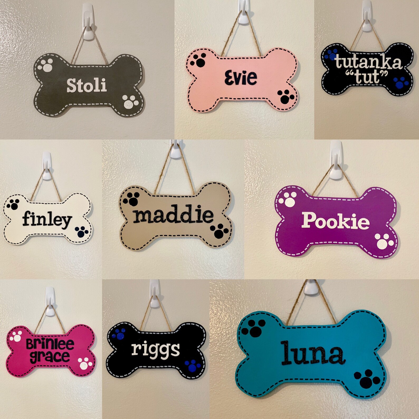 Dog Bone Name Sign Custom Dog Bone Sign Cute Dog Name Sign | Etsy Canada