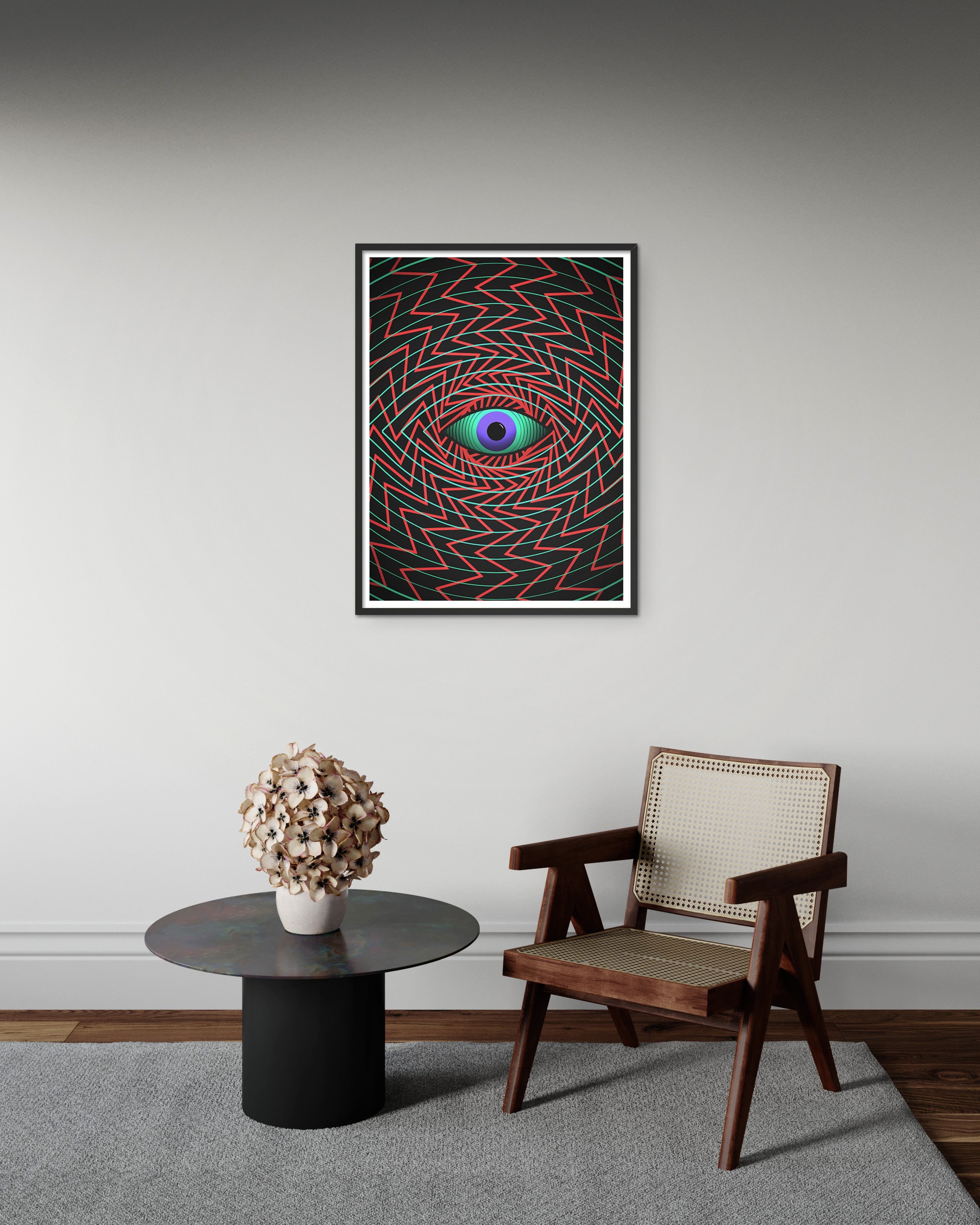 1984 Dystopian Poster: Big Brother Evil Eye Art Print for Modern Home ...