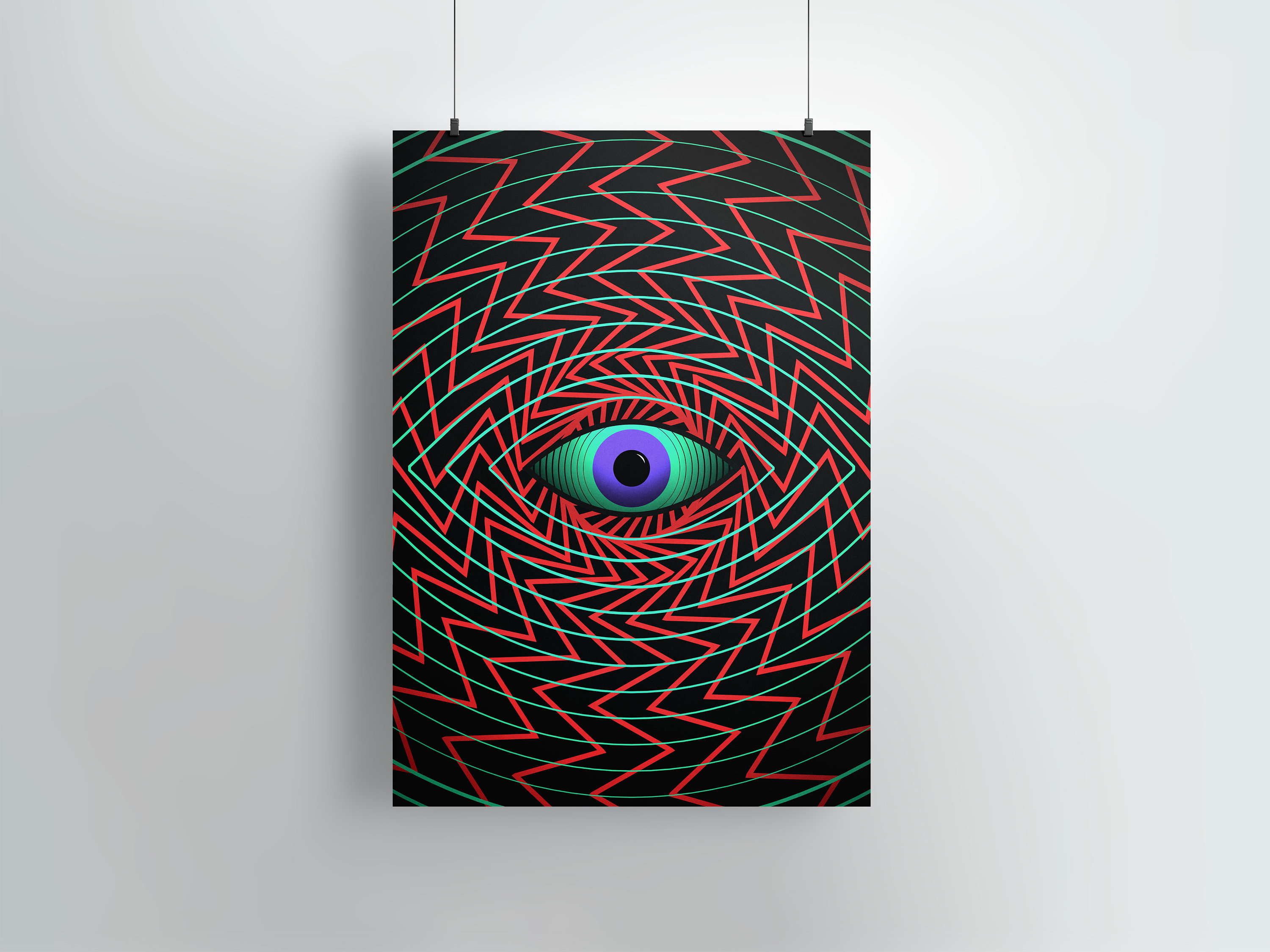 1984 Dystopian Poster: Big Brother Evil Eye Art Print for Modern Home ...