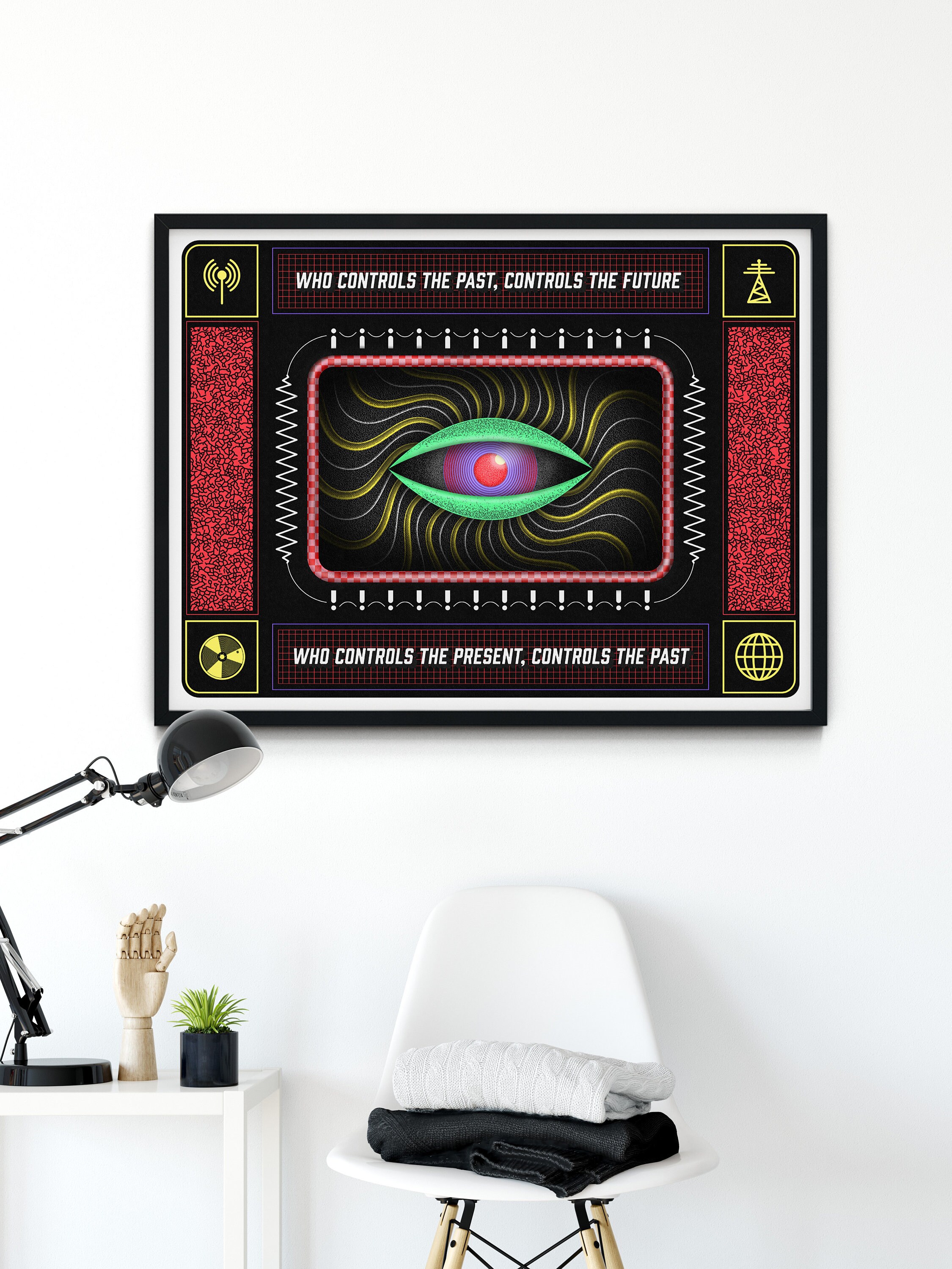 Art Print who Controls the Past... 1984, George Orwell, Rage Against ...
