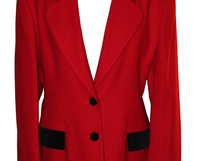 SUMMER SALE Vintage Red Smoking Jacket With Velvet Collar - Etsy