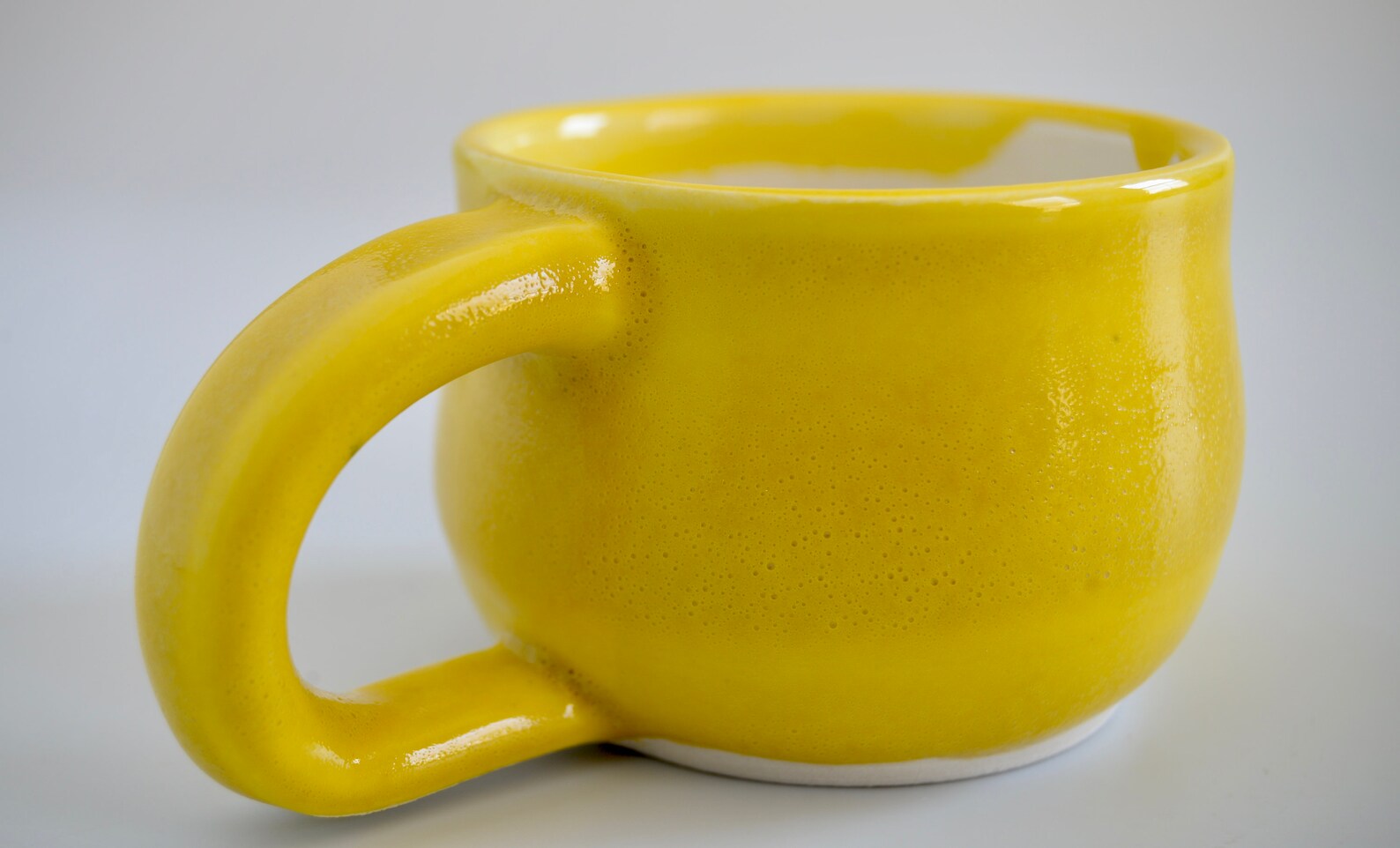 Espresso Cups, Hand Thrown Porcelain, Yellow, White, Brown Glaze, 4, 5 ...