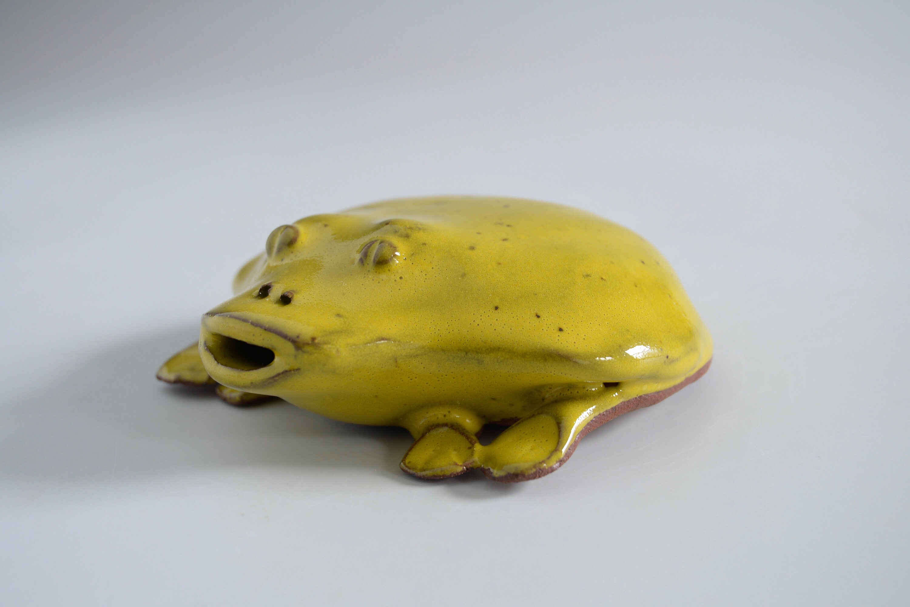 Frog Key Hider, Stoneware, Yellow Glaze With Speckles, Comes With Poem ...