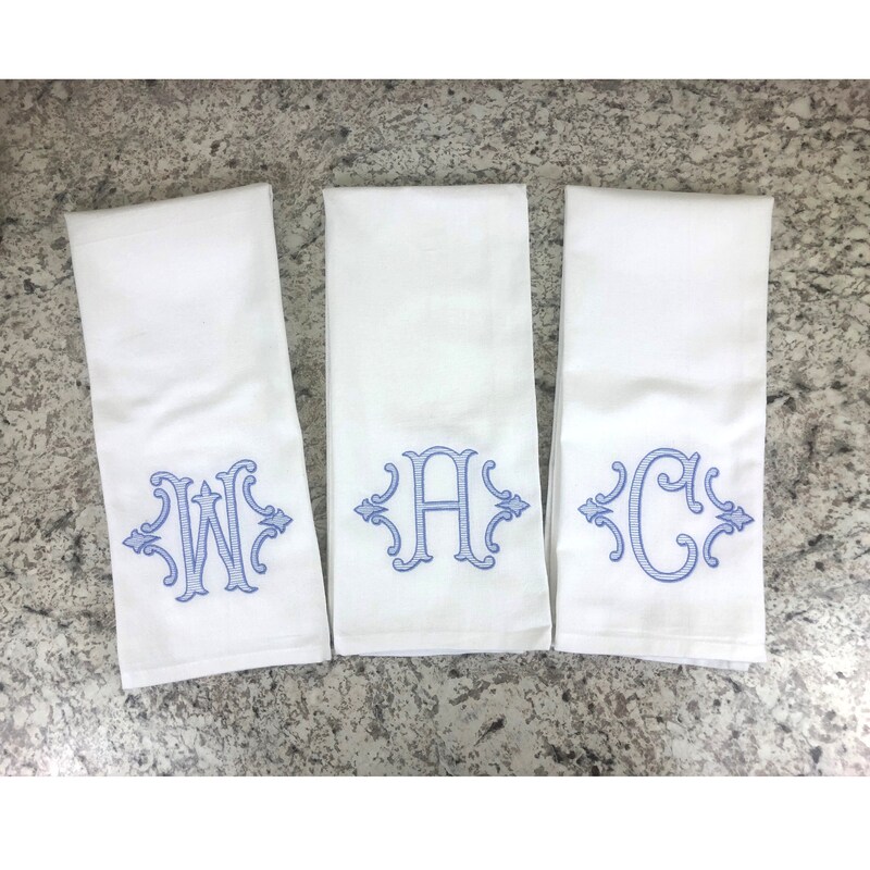 Monogram Dish Towel - Etsy
