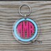 Circle Monogram Keychain, Acrylic Keychain, Personalized Key Chain ...