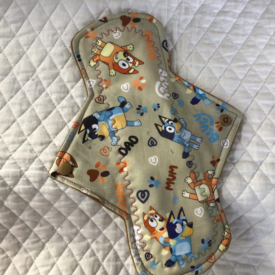 10.25” Australian Cartoon Bluey on Cotton Top Reusable Cloth (regular ...
