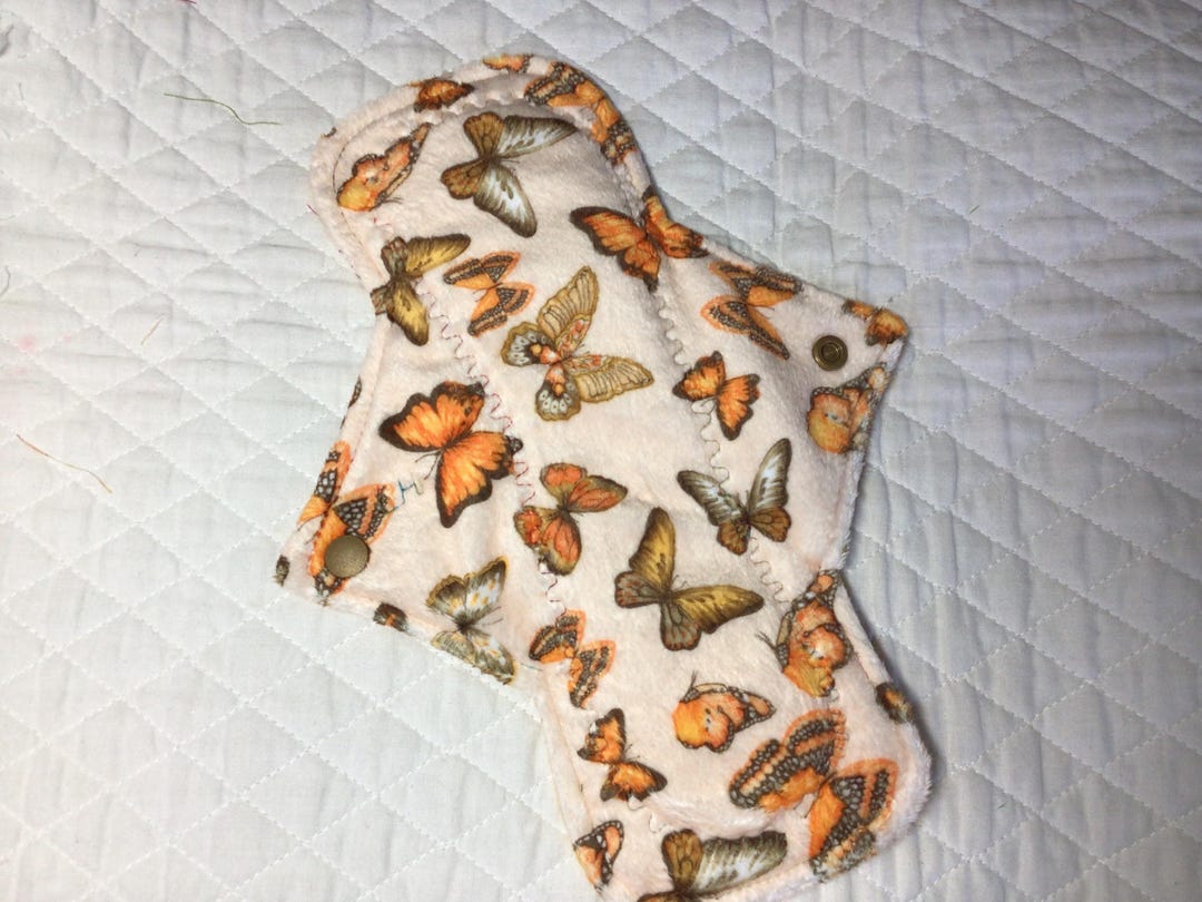 10.25 Moth to Butterfly on Minky Reusable Cloth Pad extra Heavy - Etsy