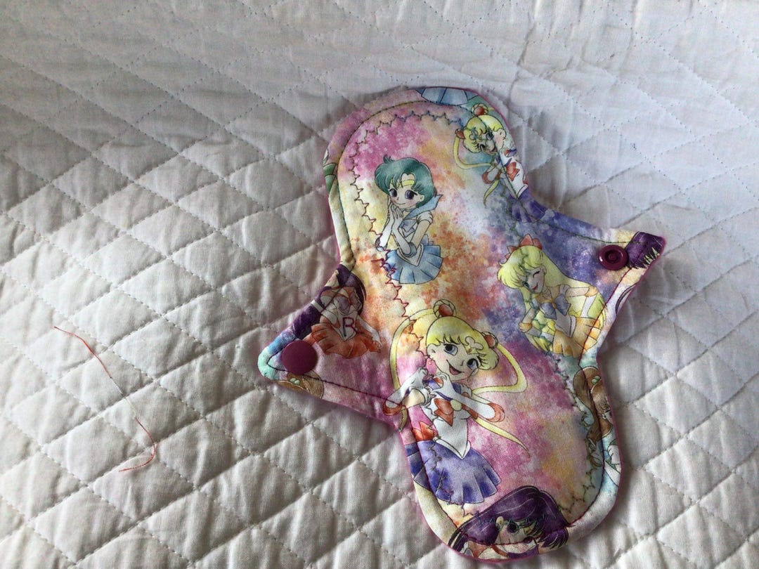 7” Girls on Cotton Top Reusable Cloth Pad (regular ) - Etsy