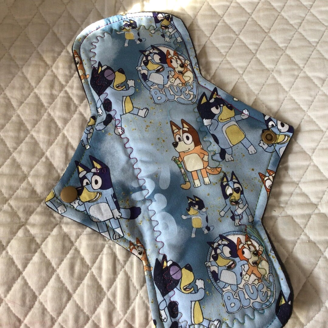 10.25” Australian Cartoon Bluey on Cotton Top Reusable Cloth (heavy) - Etsy