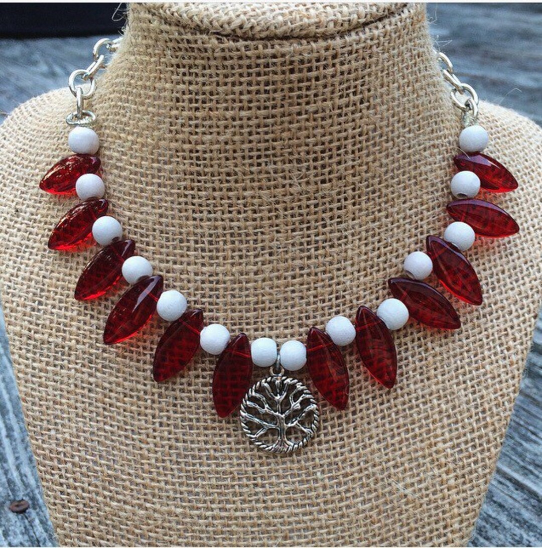 GODSWOOD - Game of Thrones White Wood and Res Glass Leaves Beaded ...