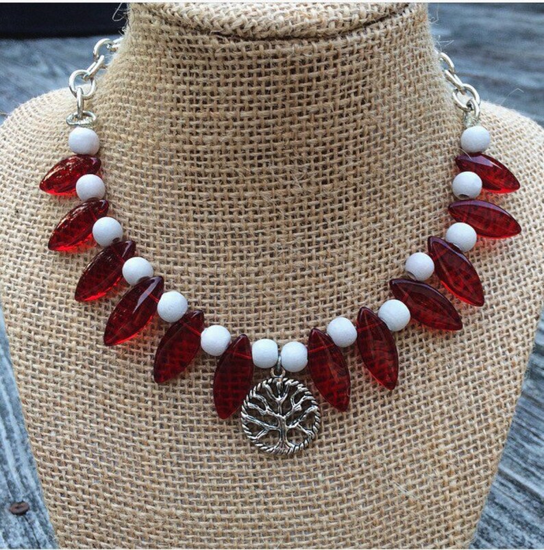 GODSWOOD - Game of Thrones White Wood and Res Glass Leaves Beaded ...