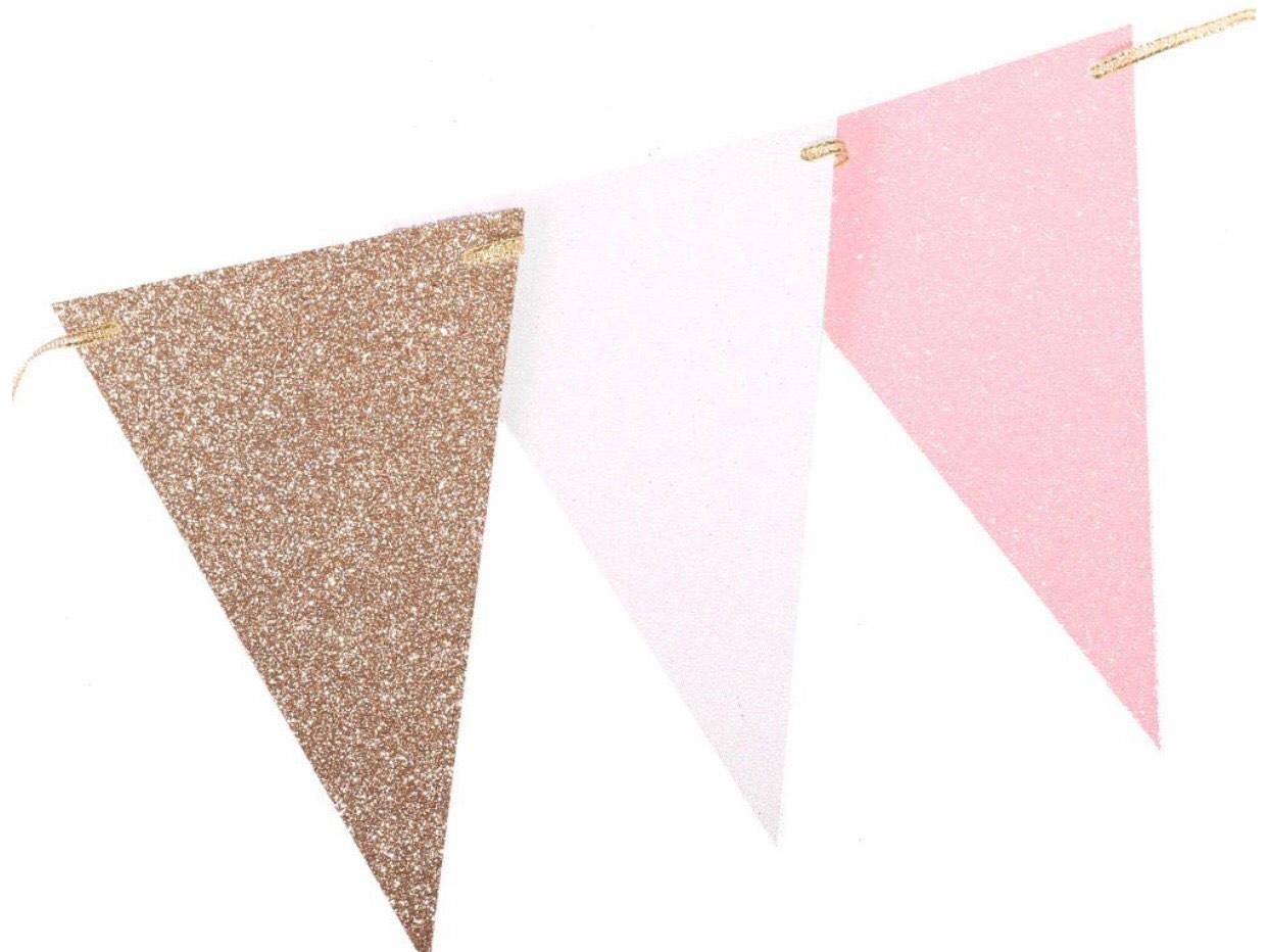 Pennant Banner - Triangle Banner - Pink, Blue, Mint, Lilac, White ...