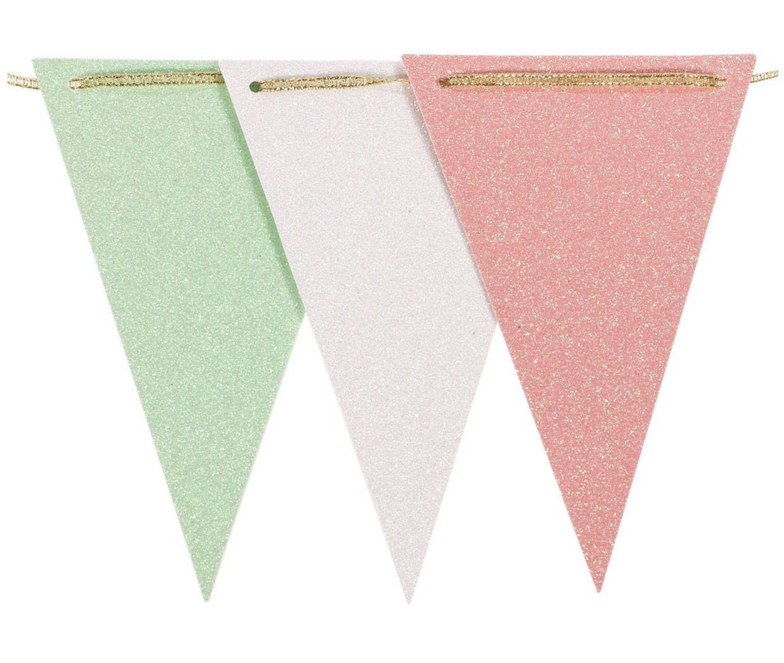 Pennant Banner - Triangle Banner - Pink, Blue, Mint, Lilac, White ...