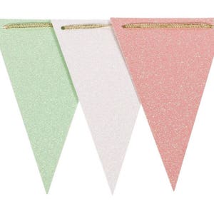 Pennant Banner - Triangle Banner - Pink, Blue, Mint, Lilac, White ...