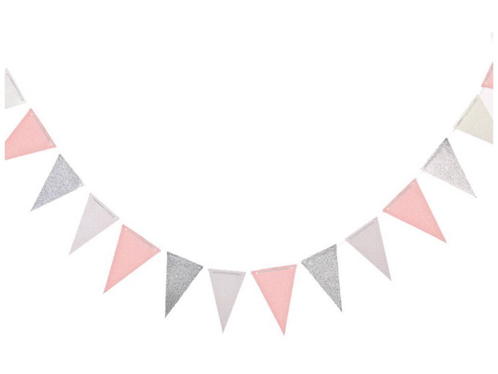Pennant Banner - Triangle Banner - Pink, Blue, Mint, Lilac, White ...