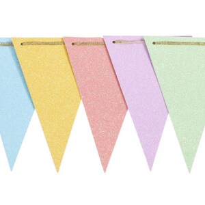 Pennant Banner - Triangle Banner - Pink, Blue, Mint, Lilac, White ...