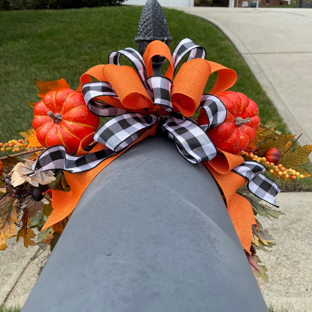 Fall Mailbox Swag; Fall Garland Swag for Mailbox, Mantel, or ...