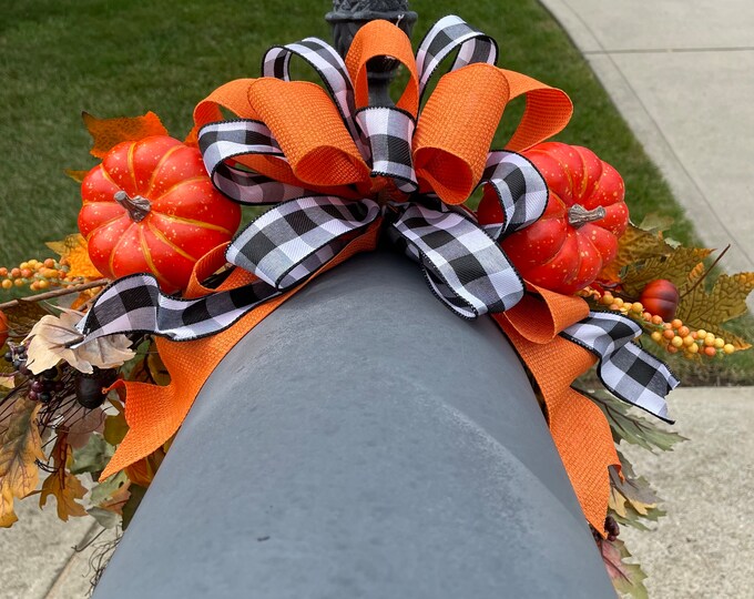 Fall Mailbox Swag; Fall Garland Swag for Mailbox, Mantel, or ...