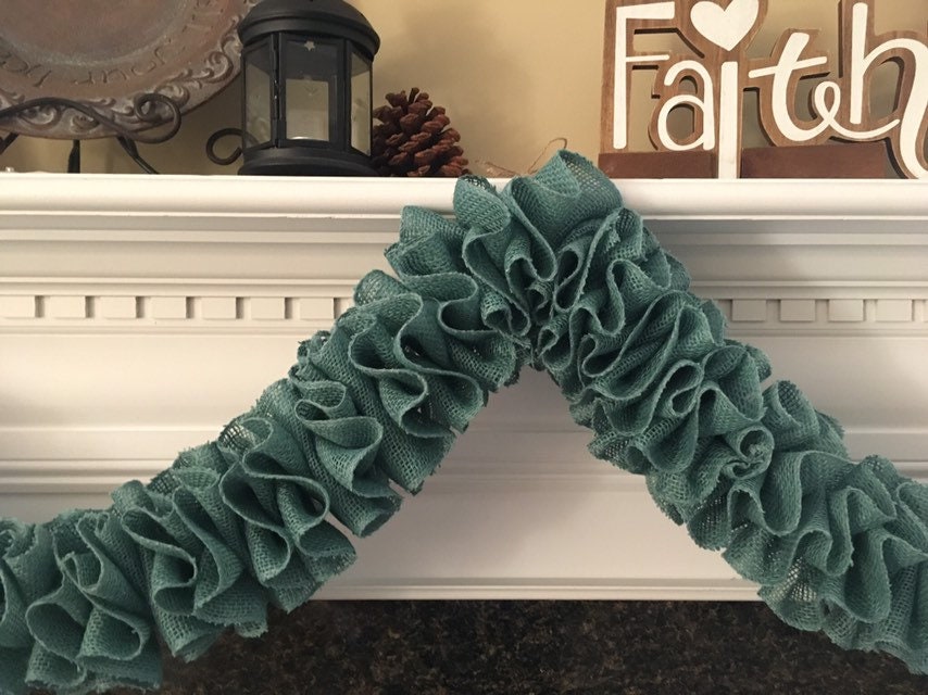 Burlap Garland: 6" Ruffled Burlap Garland; Wedding Decoration ...