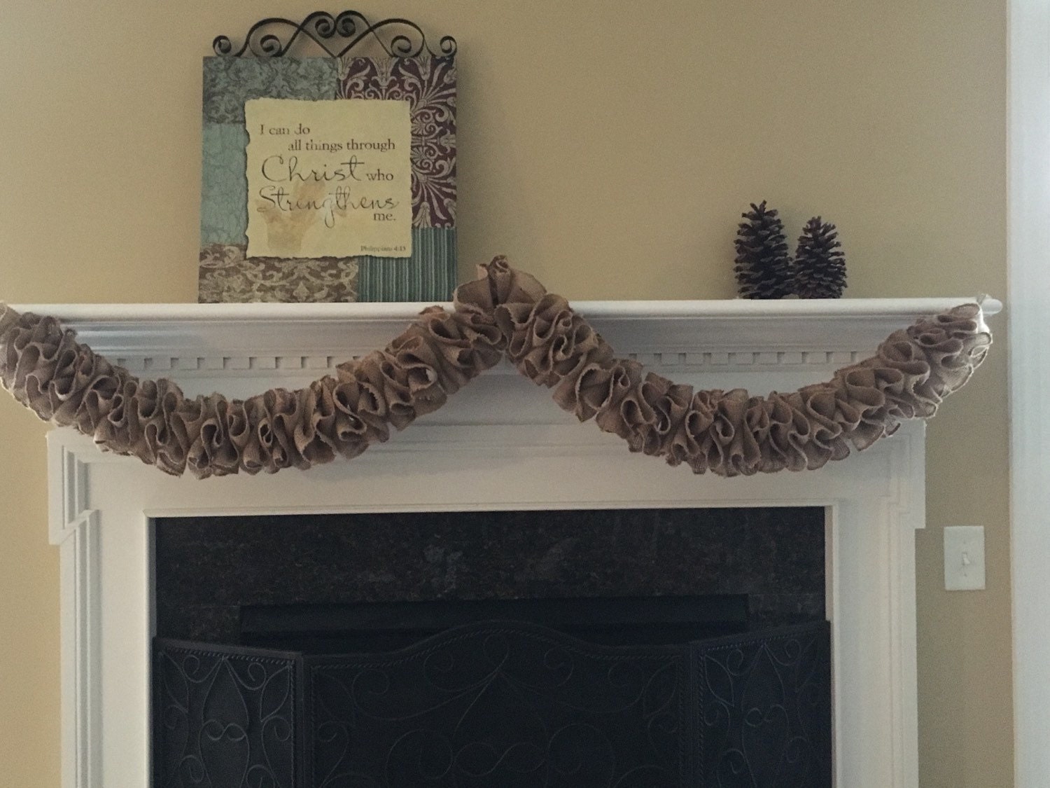 Burlap Garland: 6" Ruffled Burlap Garland; Wedding Decoration ...