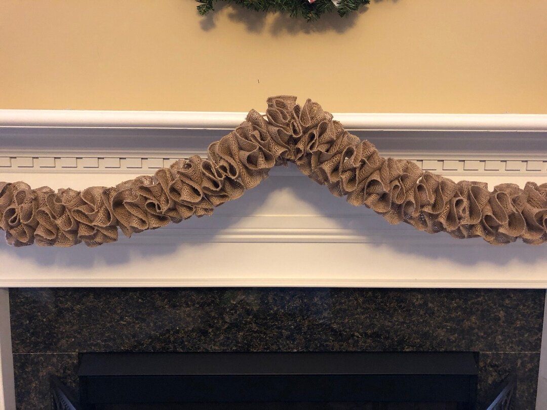 Burlap Garland: 4" Wide Ruffled Burlap Garland Sold by the Yard ...