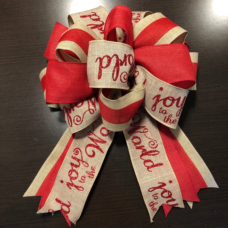 Red Christmas Wreath Bow: Large Wreath Bow Christmas Bow With - Etsy
