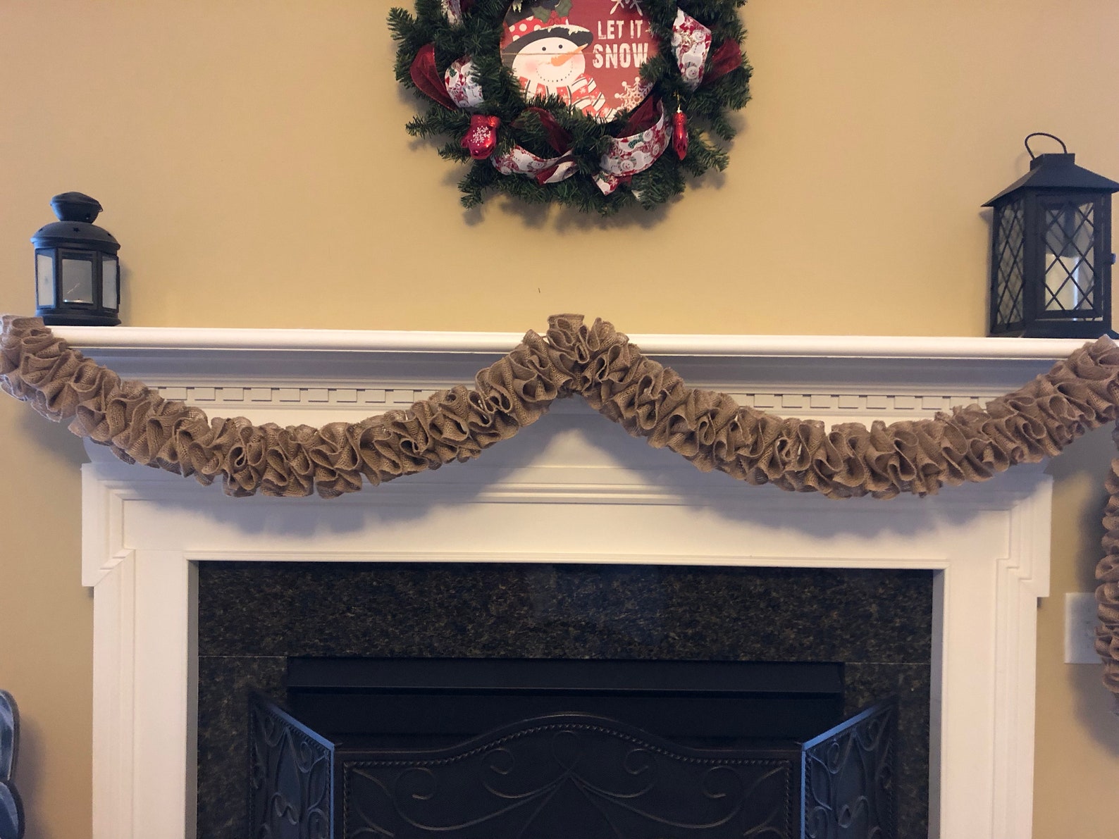 Burlap Garland: 4" Wide Ruffled Burlap Garland Sold by the Yard ...